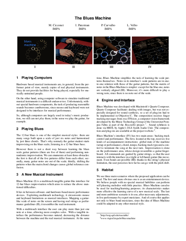(PDF) The blues machine