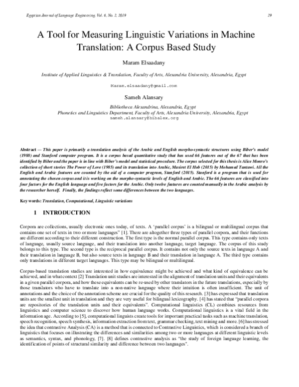 (PDF) A Tool for Measuring Linguistic Variations in Machine Translation ...