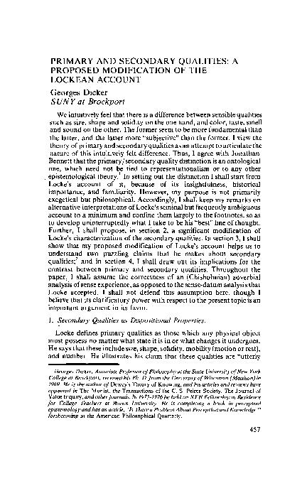 (PDF) Primary and Secondary Qualities: A Proposed Modification of the ...