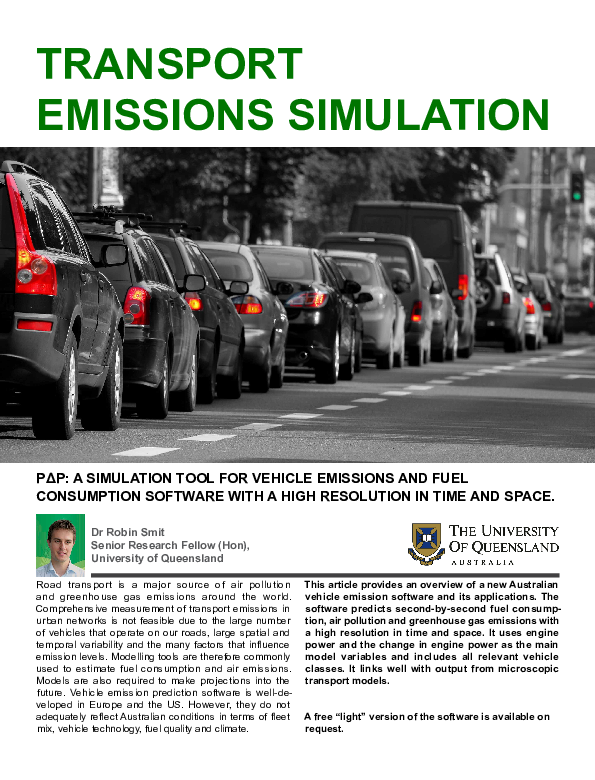 (PDF) Pδp: A Simulation Tool for Vehicle Emissions and Fuel Consumption ...