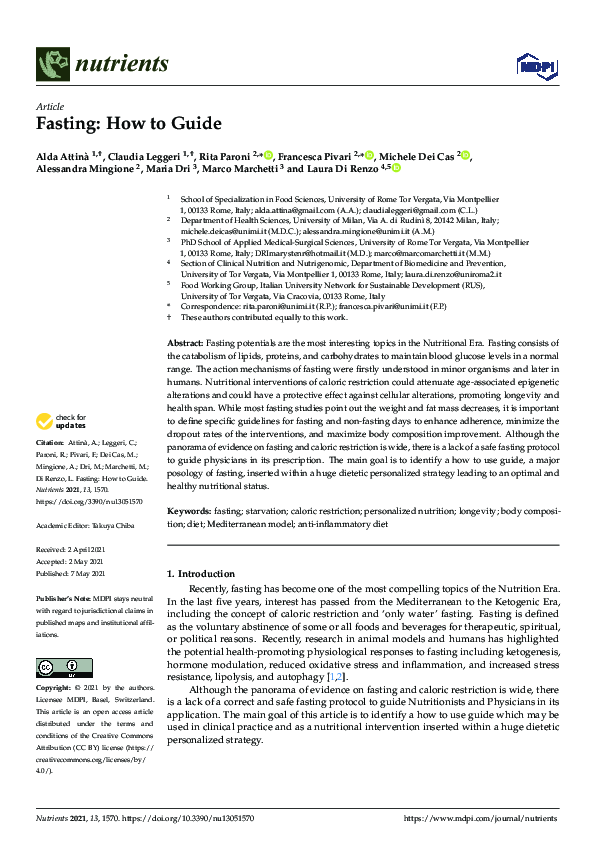 (PDF) Fasting: How to Guide | maria dri - Academia.edu