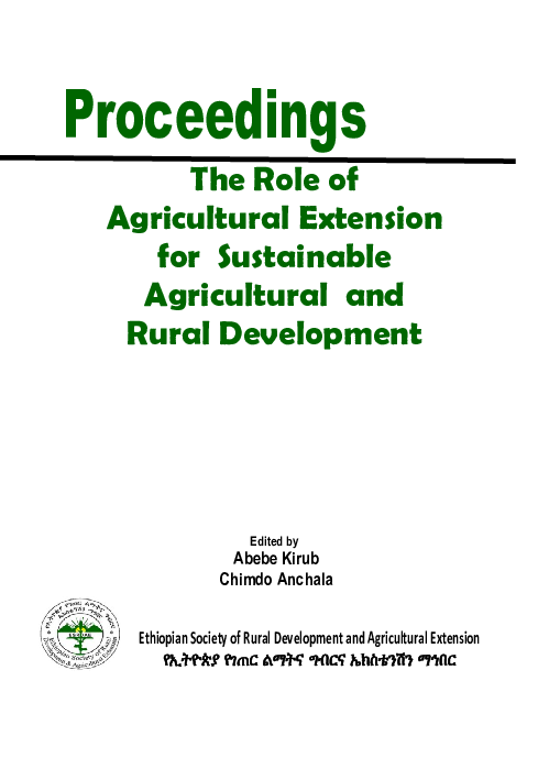 (PDF) The Role of Agricultural Extension for Sustainable Agricultural ...