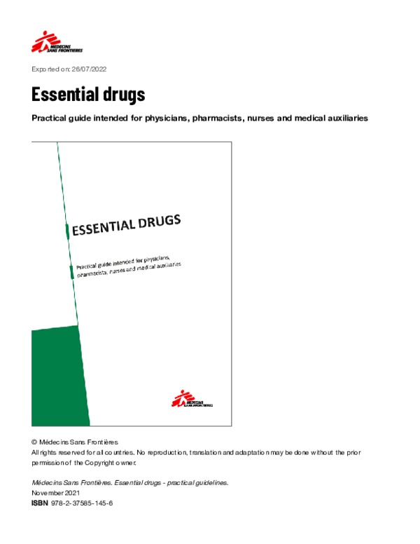 (PDF) Essential drugs Practical guidelines