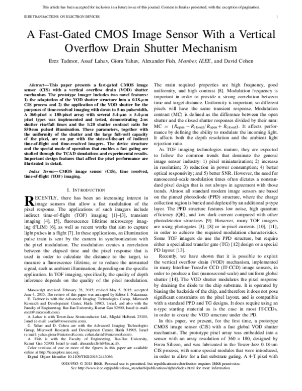 (PDF) A Fast-Gated CMOS Image Sensor With a Vertical Overflow Drain ...