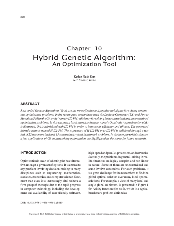 (PDF) Hybrid Genetic Algorithm