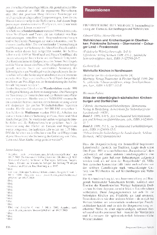 (PDF) Edmund Zöller, Dieter Dietrich. Wehrkirchen und Kirchenburgen in ...
