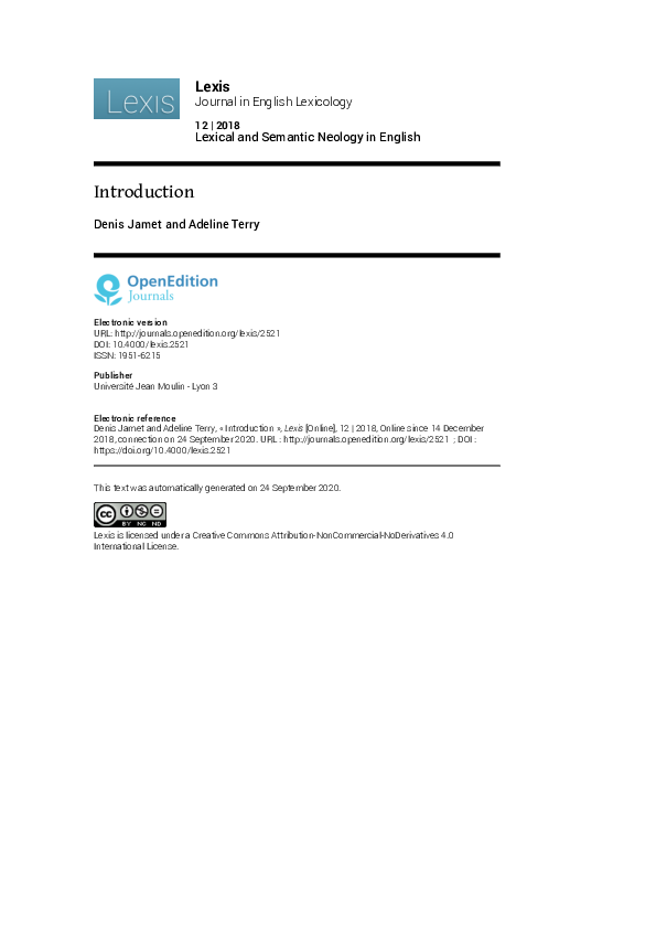 (PDF) Lexis, 12 | 2018