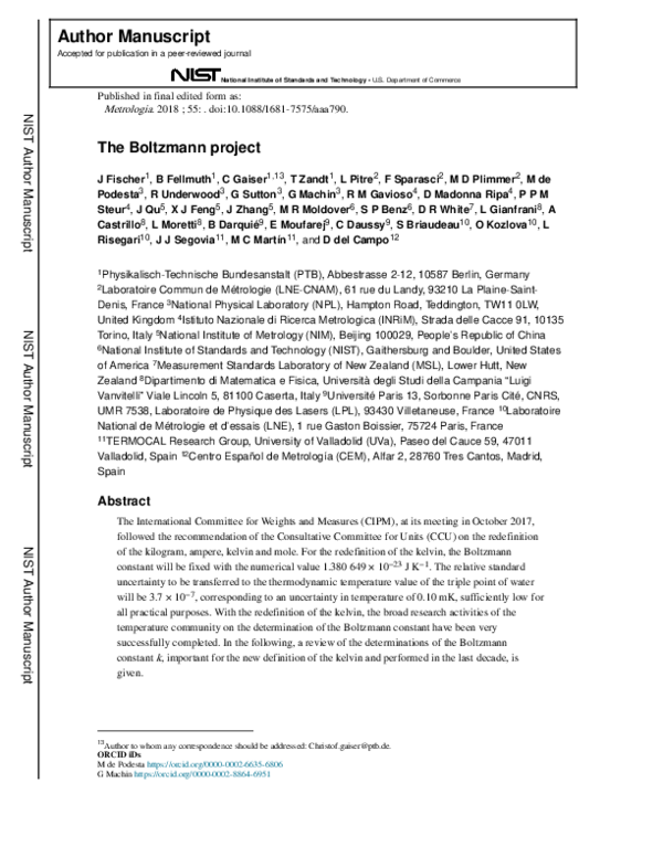 (PDF) The Boltzmann project