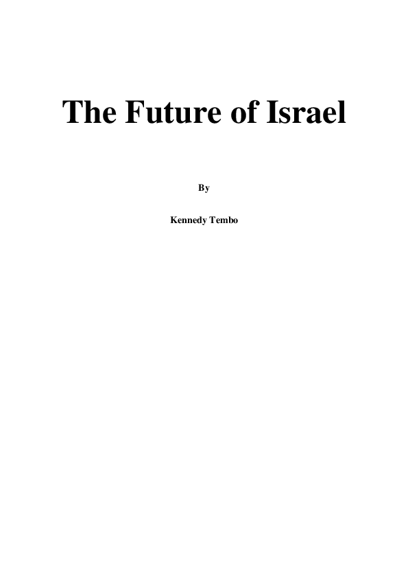 (PDF) Is the Future of Israel at Stake