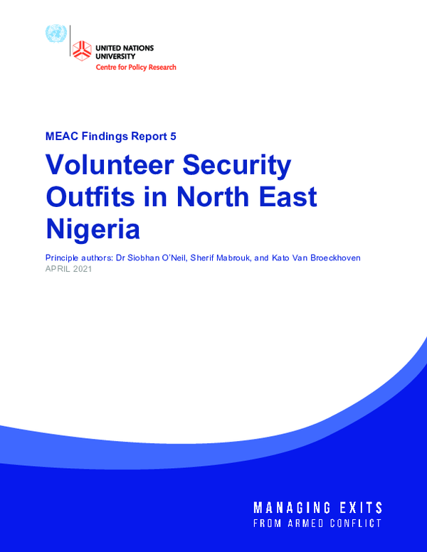 (PDF) Volunteer Security Outfits in North East Nigeria