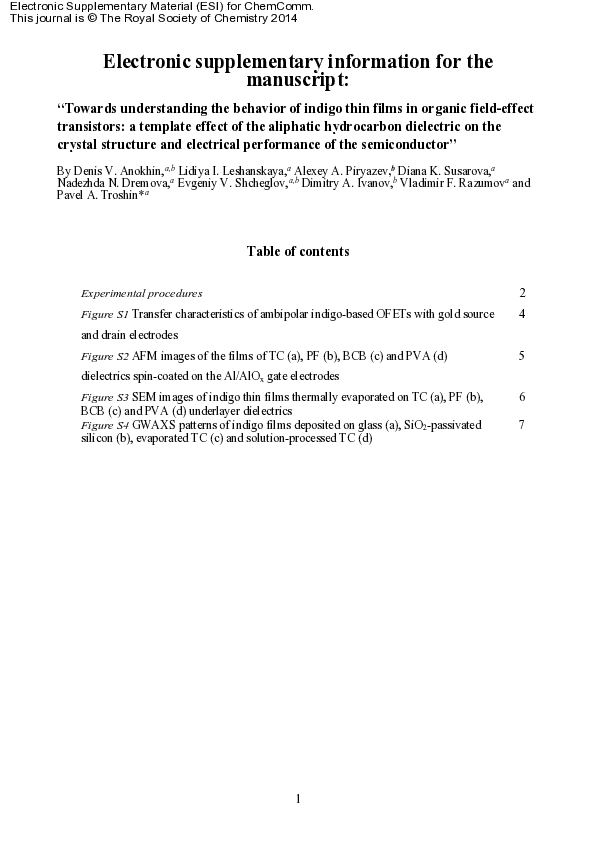 (PDF) Towards understanding the behavior of indigo thin films in ...