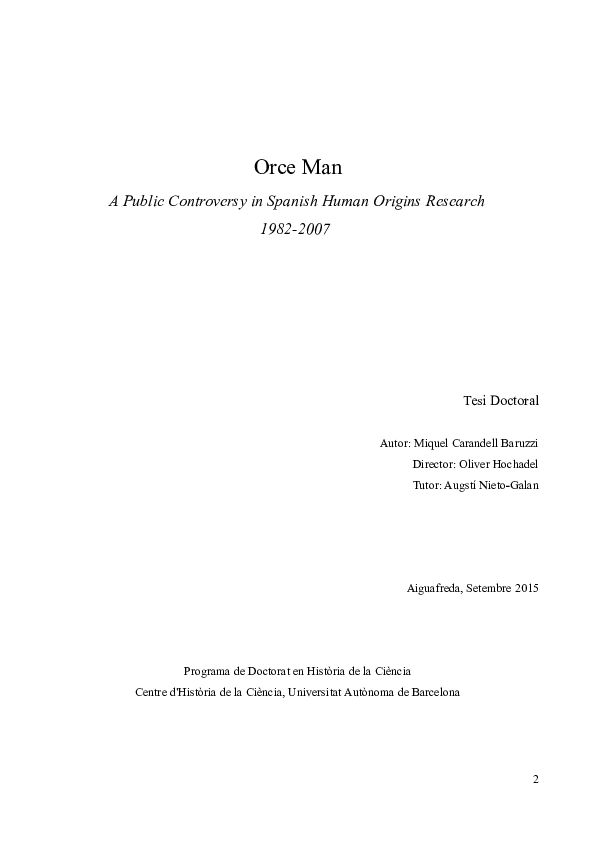 (PDF) Orce man. A Public Controversy in Spanish Human Origins Research ...