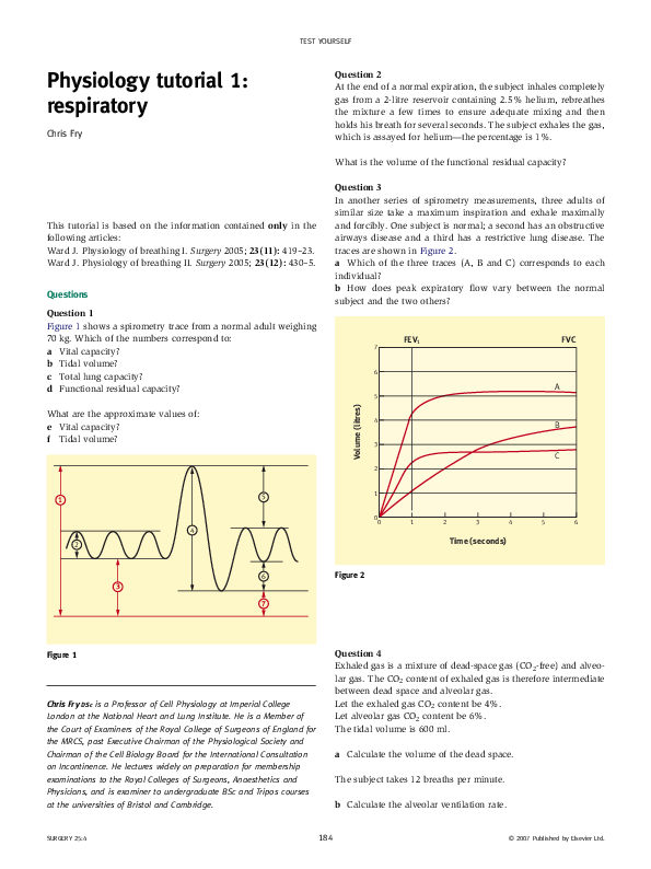 (PDF) Physiology tutorial 1: respiratory