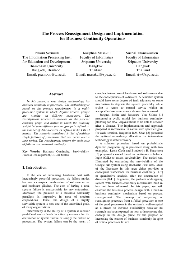 (PDF) The Process Reassignment Design and Implementation for Business ...