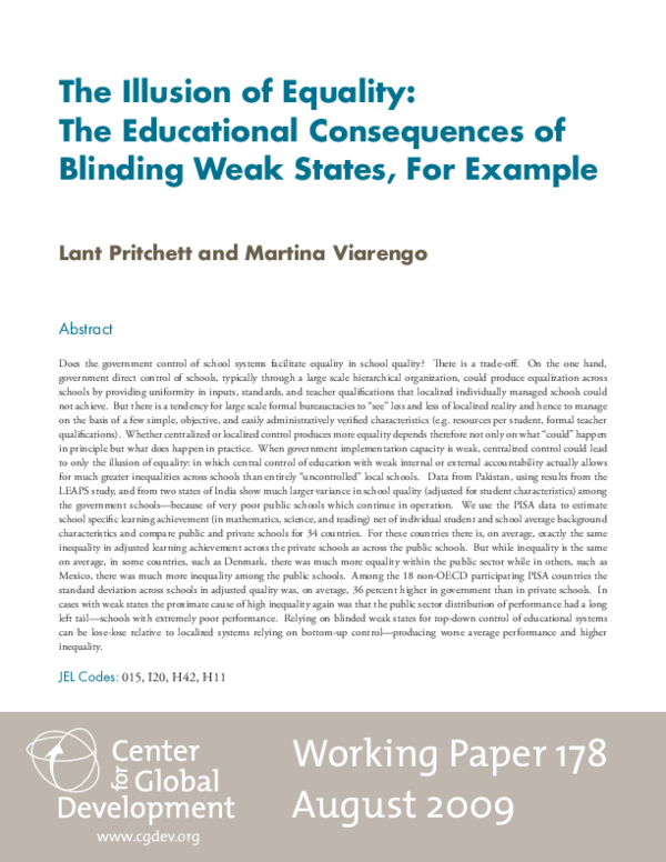(PDF) The Illusion of Equality: The Educational Consequences of ...
