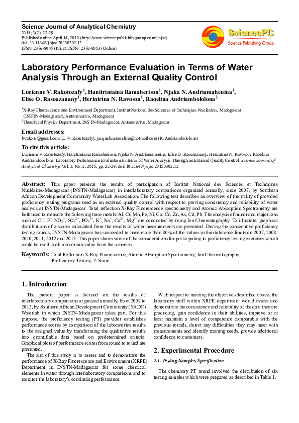 PDF Laboratory Performance Evaluation In Terms Of Water Analysis pdf-laboratory-performance-evaluation-in-terms-of-water-analysis