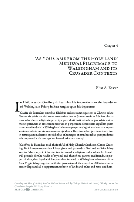 (PDF) 'As You Came from the Holy Land' Medieval Pilgrimage to ...