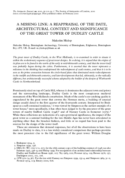 (PDF) A missing link: a reappraisal of the date, architectural context ...