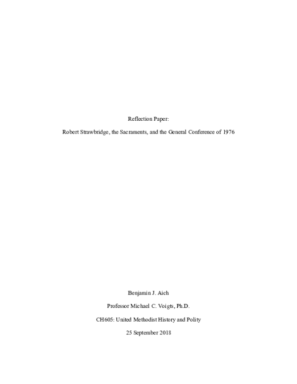 (DOC) Robert Strawbridge, the Sacraments, and the General Conference of ...