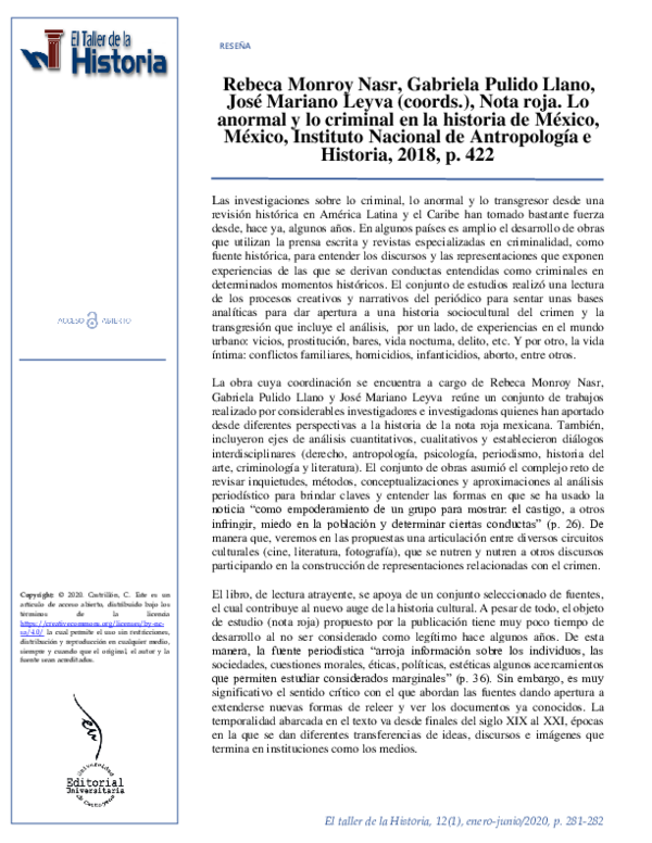 (PDF) Rebeca Monroy Nasr, Gabriela Pulido Llano, José Mariano Leyva ...