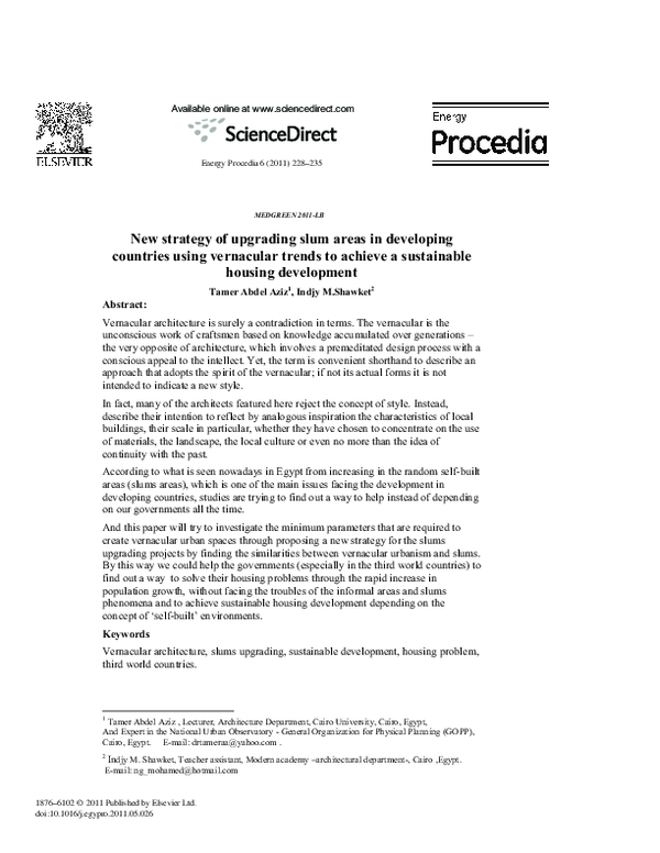 (PDF) New strategy of upgrading slum areas in developing countries ...