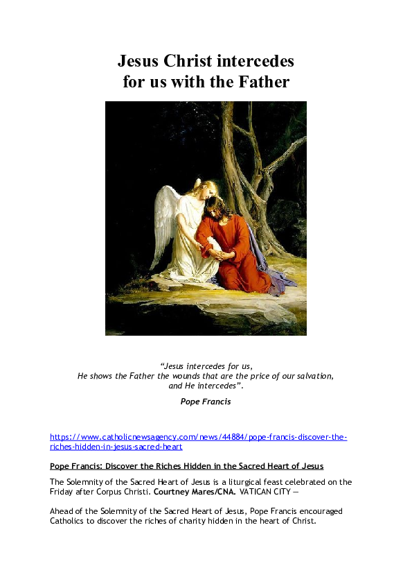 (DOC) Jesus Christ intercedes for us with the Father | Damien Mackey ...