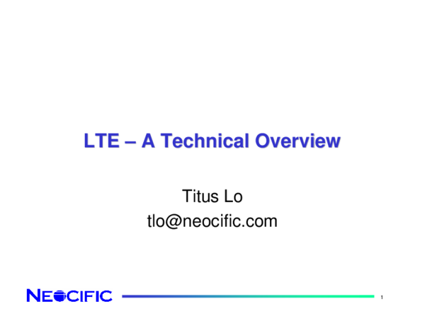 (PDF) LTE overview titus