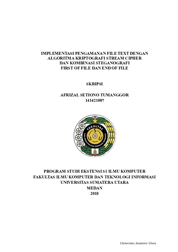 Pdf Implementasi Pengamanan File Text Dengan Algoritma Kriptografi Stream Cipher Dan Kombinasi