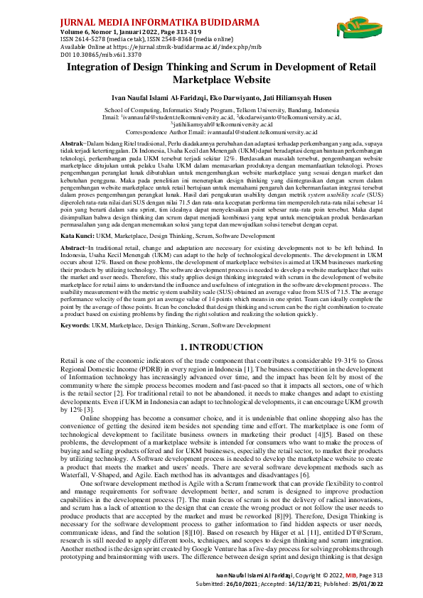(PDF) Integration of Design Thinking and Scrum in Development of Retail ...