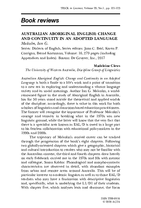 (PDF) Australian Aboriginal English