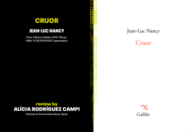 (PDF) Book Review: Nancy, Jean-Luc (2021). Cruor. Éditions Galilée