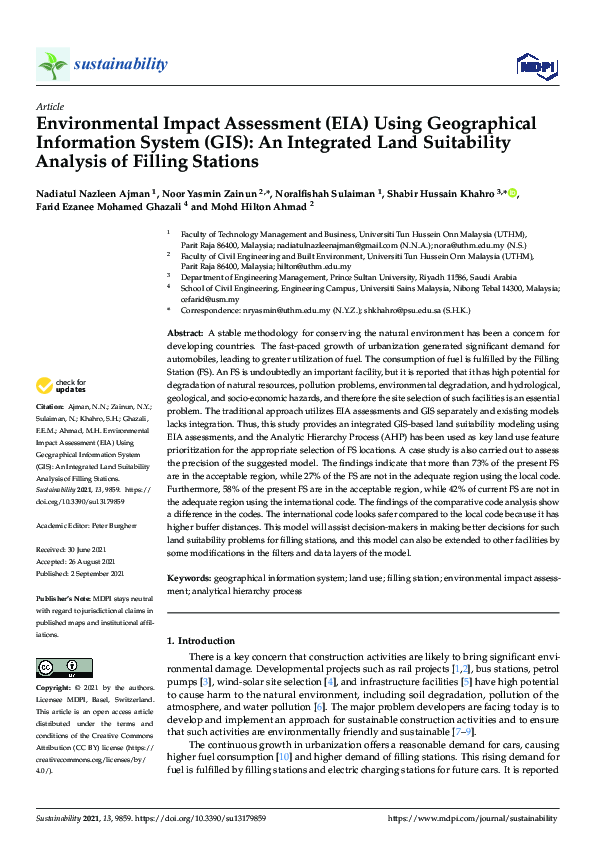 (PDF) Environmental Impact Assessment (EIA) Using Geographical ...