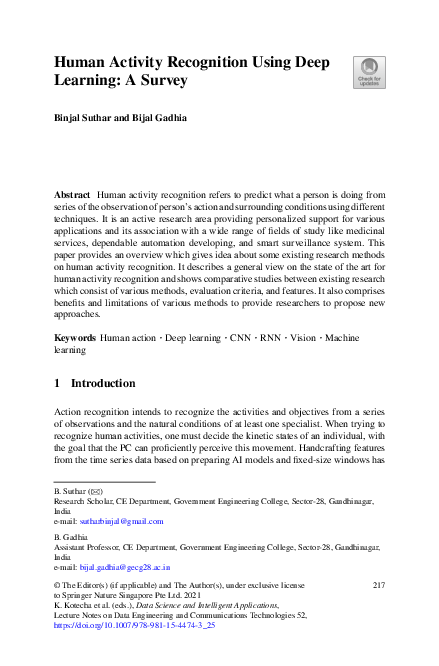 (PDF) Human Activity Recognition Using Deep Learning: A Survey