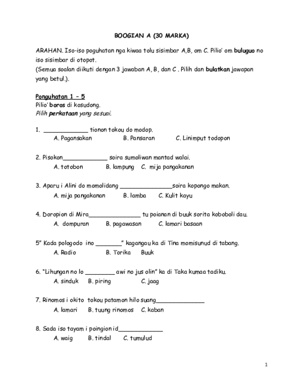 (DOC) BOOGIAN A soalan BKD Toun 4 akhir Tahun