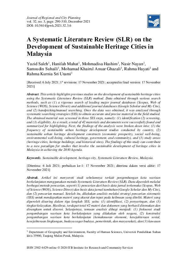 (PDF) A Systematic Literature Review (SLR) on the Development of ...