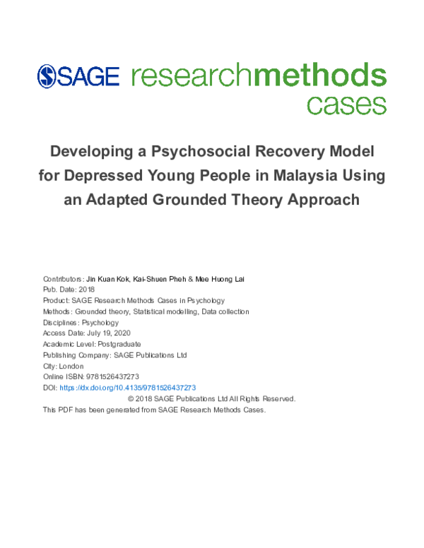 (PDF) Developing a Psychosocial Recovery Model for Depressed Young ...