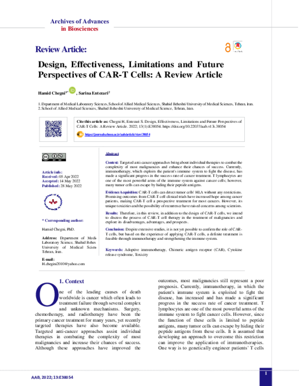 (PDF) Review Article: Design, Effectiveness, Limitations and Future ...