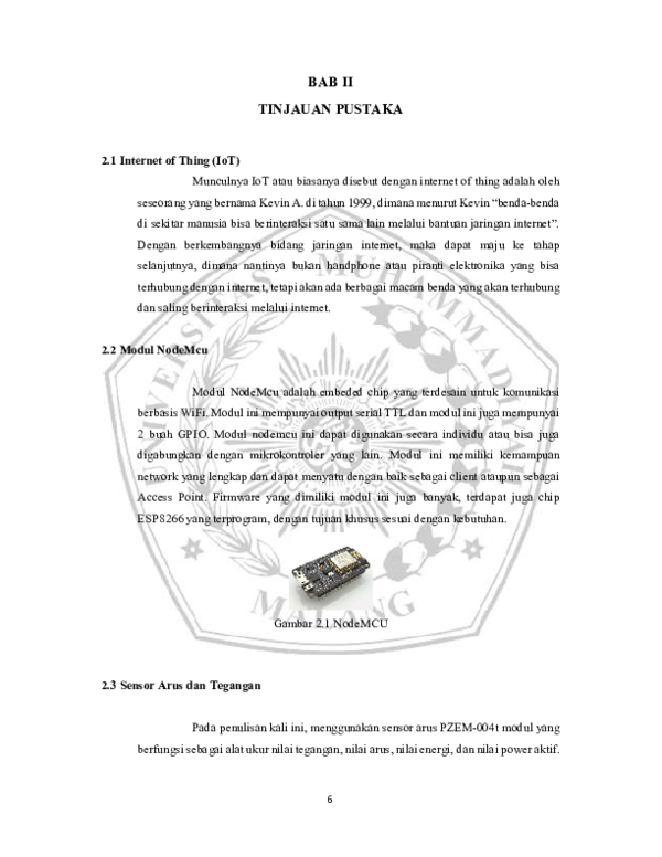 Pdf Sistem Monitoring Penggunaan Beban Listrik Berbasis Iot