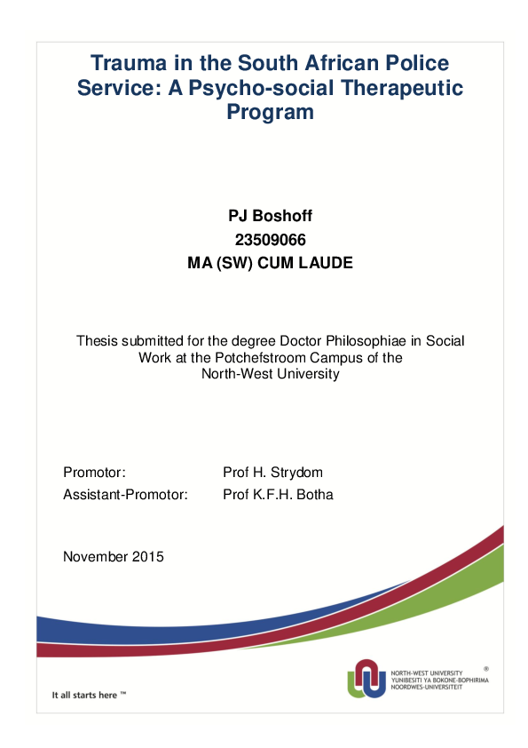 (PDF) Trauma in the South African Police Service: a psycho-social ...