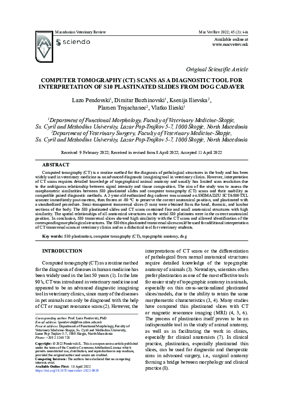 (PDF) Computer Tomography (CT) Scans as a Diagnostic Tool for ...