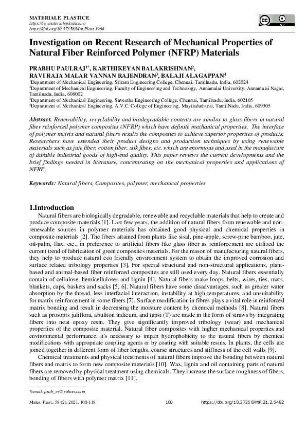 (PDF) Investigation on Recent Research of Mechanical Properties of ...