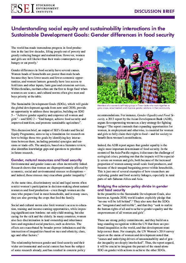 (PDF) Understanding social equity and sustainability interactions in ...