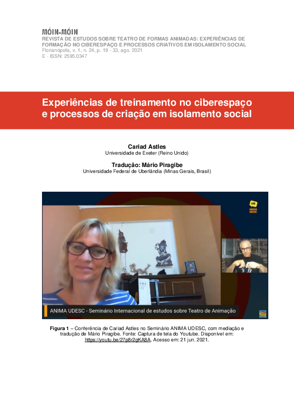 (PDF) Experiências de treinamento no ciberespaço e processos de criação ...
