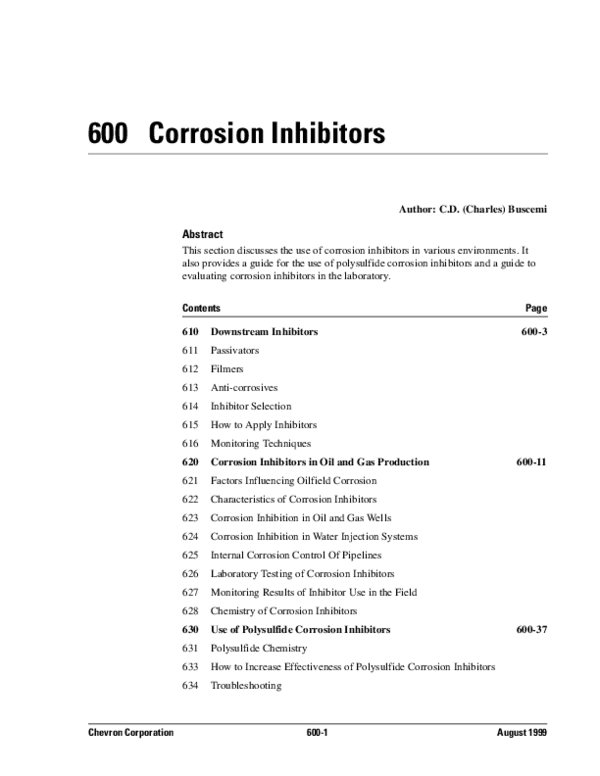 (PDF) Corrosion Inhibitors