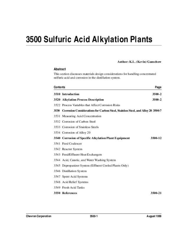 (PDF) 3500 Sulfuric Acid Alkylation Plants
