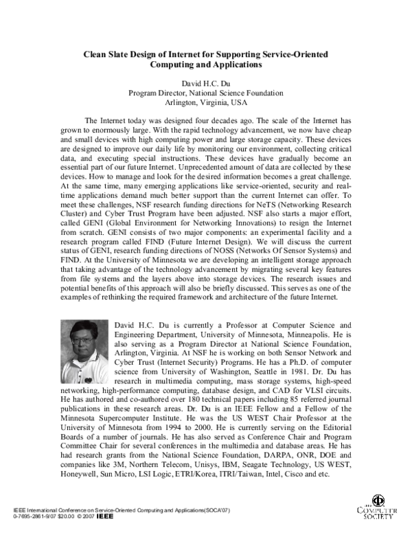 (PDF) Clean Slate Design of Internet for Supporting Service-Oriented ...
