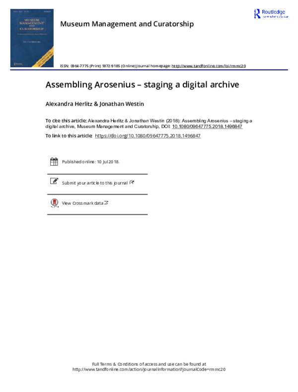 (PDF) Assembling Arosenius – staging a digital archive | Jonathan Westin - Academia.edu