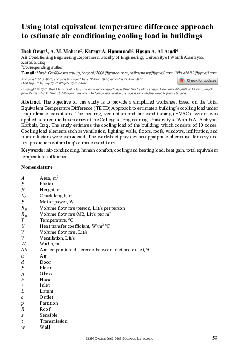 (PDF) Using total equivalent temperature difference approach to ...
