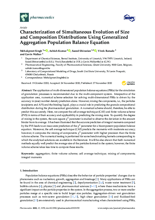 (PDF) Characterization of Simultaneous Evolution of Size and Composition Distributions Using ...