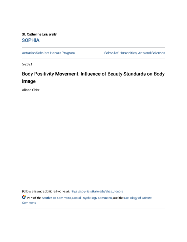 (PDF) Body Positivity Movement: Influence of Beauty Standards on Body Image